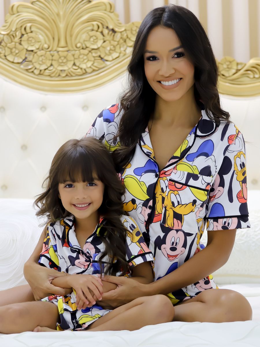 Conjunto Mãe e Filha - Turma do Mickey - Pantufofas